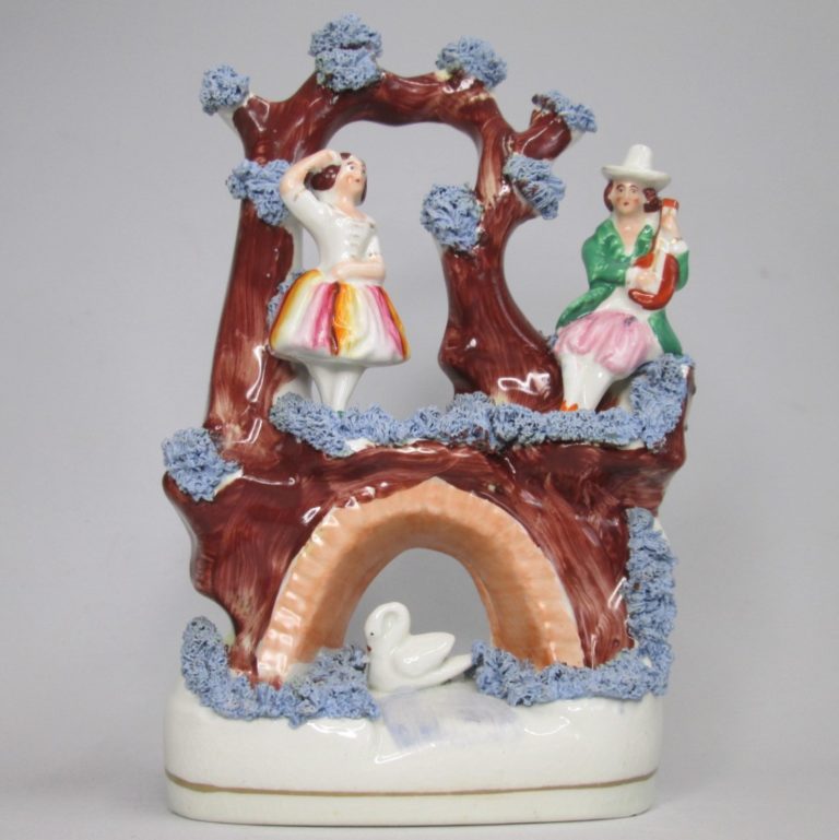 A Staffordshire Dudson group possibly representing Catarina and ...